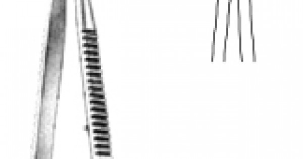 Micro Scissors angled spring action 18.5cm